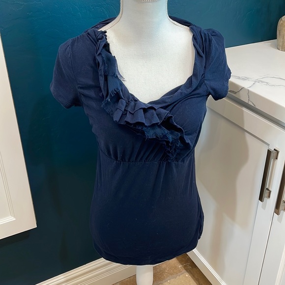 Ric Rac | Tops | Anthropologie Ric Rac Navy Top | Poshmark